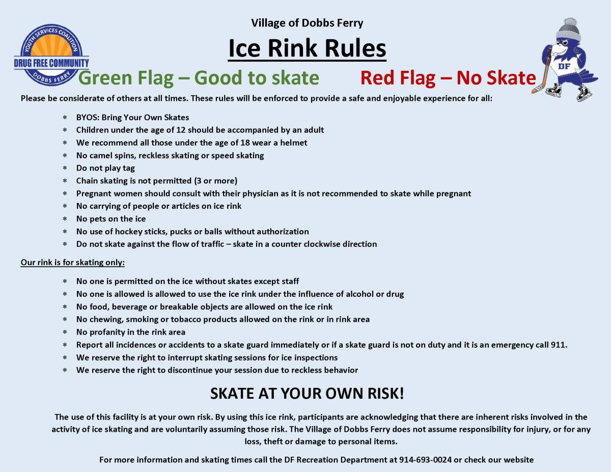 Memorial Park Ice Rink Closed | Village of Dobbs Ferry NY